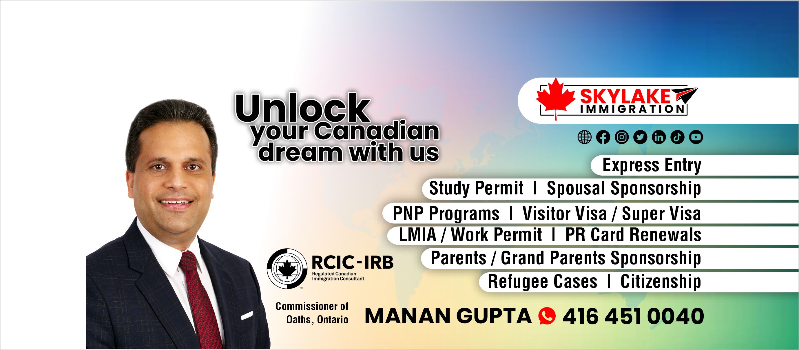 Manan Gupta | RCIC (R713020) | Ontario Canada | Punjabi,Hindi,English | "Immilink"